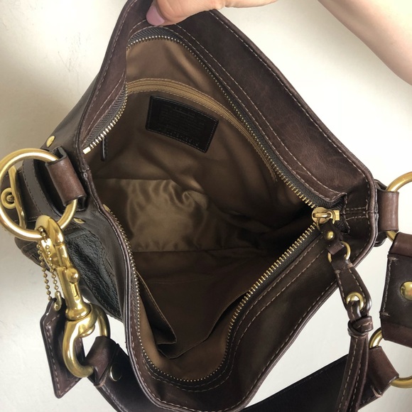 Coach | Bags | Coach Leather Shoulder Bag Purse Monogram Boho | Poshmark